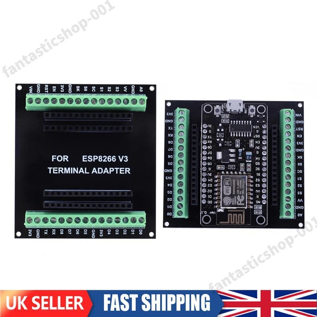 ESP8266 BREAKOUT BOARD GPIO 1 into 2 NodeMCU WIFI V3 CH340 Development ...