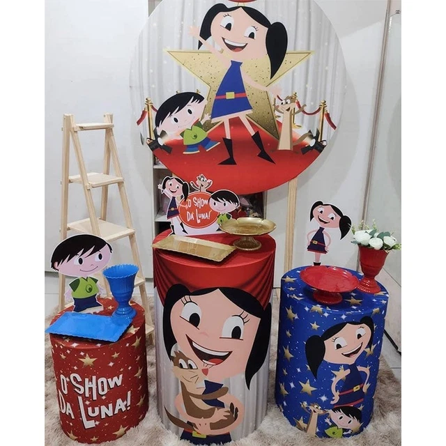 CIRCLE LUNA SHOW And Red Carpet Birthday Party Backdrop Kit $35.97 ...