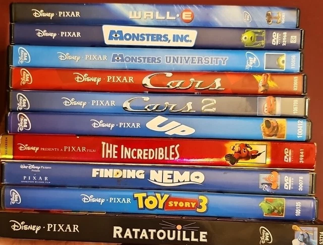 DISNEY PIXAR MOVIES (10 DVD Lot) Incredibles, Cars, Nemo, Toy Story ...