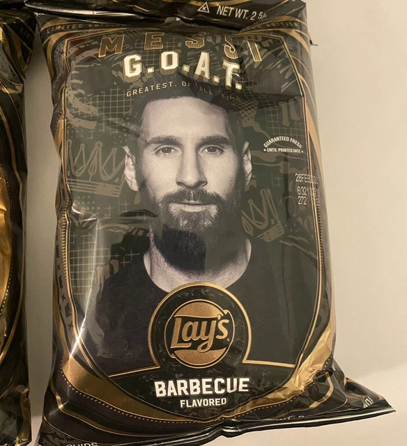 LAY'S LIONEL MESSI GOAT Limited Edition BBQ Potato Chips - New SEALED 2 ...