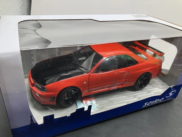 1/18 - 1999-NISSAN Skyline Gt-R R34 - Active Red - New - Solido $41.03 ...