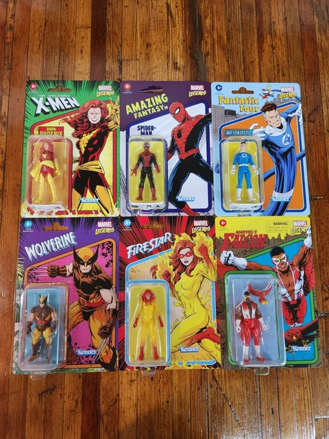 6 KENNER MARVEL Legends Retro Lot of 6 Action Figures 3.75" New Sealed ...