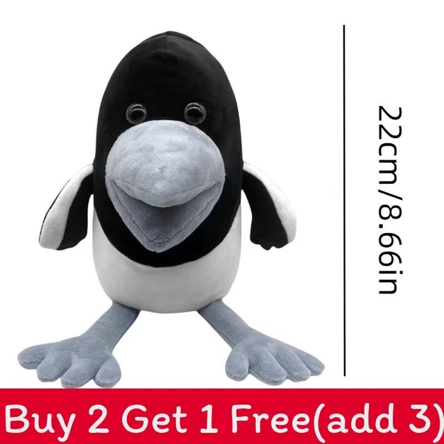 22CM STEVE AND Maggie Crow And Magpie Plush Toy Compressed Stuffed ...