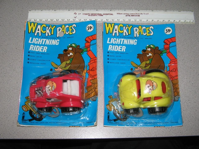 WACKY RACES DICK Dastardly 1971 Hanna Barbera cartoon hot rod car MOC ...