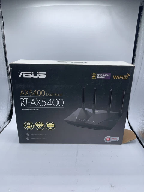 ASUS RT-AX5400 DUAL Band WiFi 6 Extendable Router - Black $99.99 - PicClick