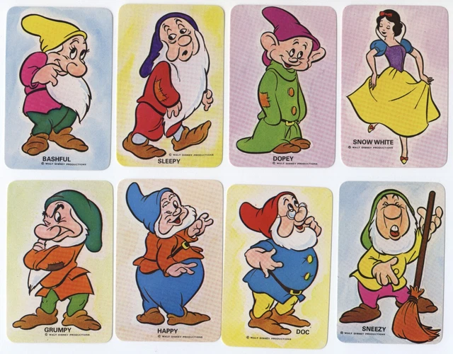 VINTAGE 1970S NEWSAGENT Snow White & Seven Dwarfs Greythorne Kids Swap ...