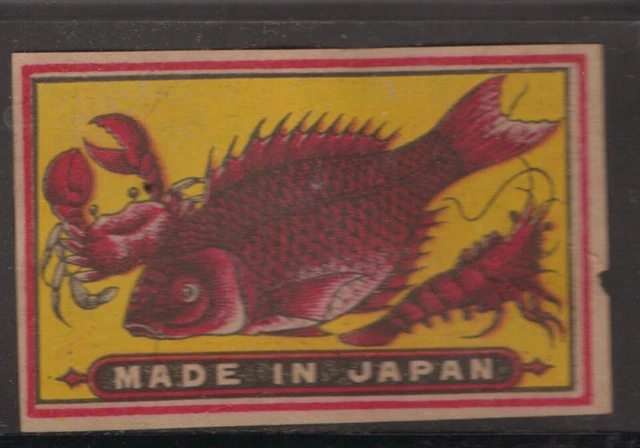 MATCHBOX LABELS JAPAN- Fish and lobster- # £1.45 - PicClick UK