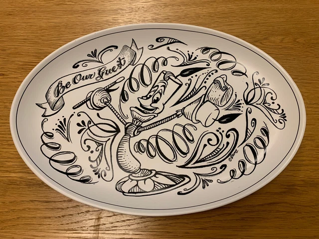 DISNEY BEAUTY AND the Beast Be Our Guest oval serving plate £20.00 ...