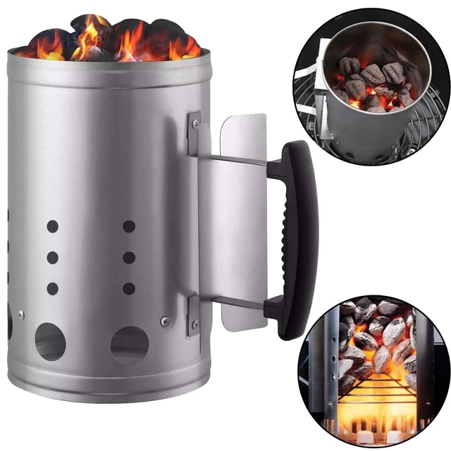 LARGE BBQ STARTER Quick Charcoal Start Burner Lighter Coal Fuel Outdoor ...