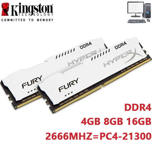 HYPERX FURY DDR4 4GB 8GB 16GB 2666 PC4-21300 Desktop RAM Memory DIMM 288pin 1.2V EUR 18,08 ...