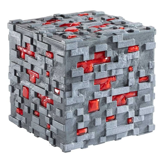MINECRAFT REPLICA ILLUMINATING Redstone Ore Cube 10 cm EUR 47,77 ...