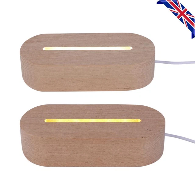 OVAL DISPLAY PEDESTAL - LED Lights Display Bases with USB for 3D ...