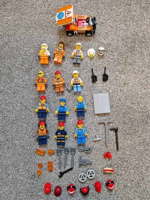 LEGO CITY CONSTRUCTION Workers/Builders/Figures/Vehicle/Tools/Various ...
