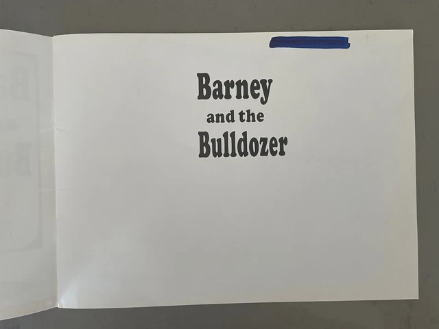 BARNEY AND THE Bulldozer - Brian Birchall & Grant Cole 1st Edition 1993 ...