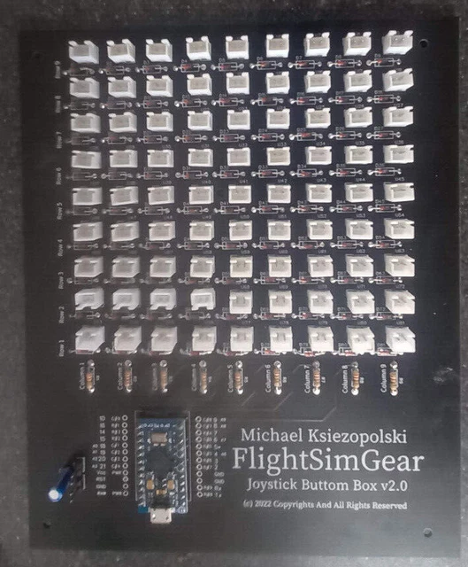 DIY 81 BUTTON Box joystick PCB, Programmable Arduino Pro-Micro EUR 91 ...