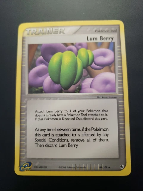 CARTE POKEMON NM Lum Berry 84/109 Trainer 2003 GCC TCG exc COMME NEUF ...