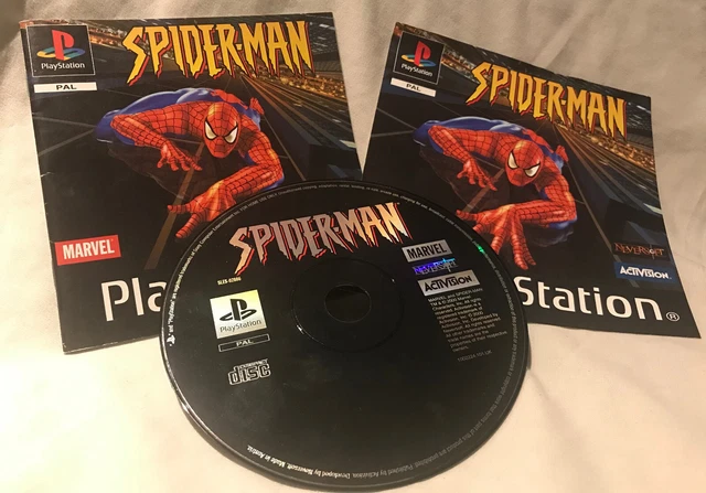SPIDERMAN PS1 SONY Playstation One video computer game retro Spider-Man ...
