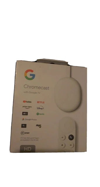 GOOGLE CHROMECAST WITH Google TV - White (GA01919-GB) £40.00 - PicClick UK