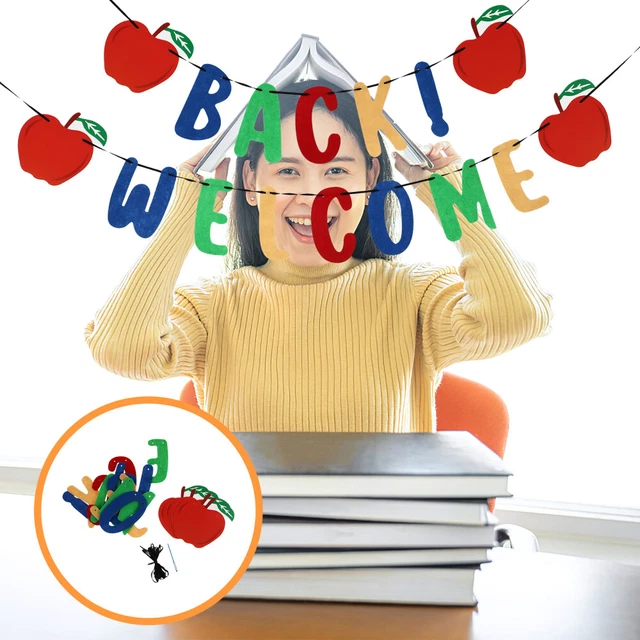 WELCOME BACK BANNER Welcome Paper Sign Banner Welcome-back Celebration ...