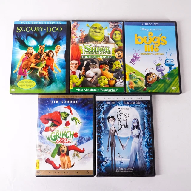 SCOOBY-DOO, SHREK FOREVER After, A Bug's Life, The Grinch, Corpse Bride ...