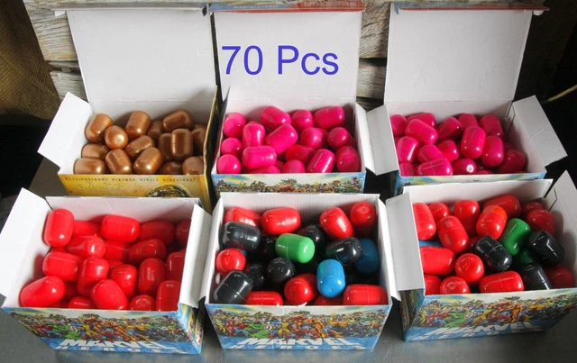 70 EMPTY PLASTIC Containers Egg Shells Capsule Kinder Surprise Craft ...