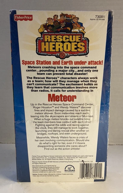 RESCUE HEROES METEOR VHS 1999 Fisher Price Mattel Brand New Sealed $17. ...