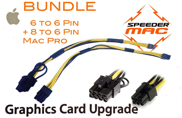 LOT DE 2 Cables 6/6 Pin + 6/8 Pin pour alimentation de carte graphique ...