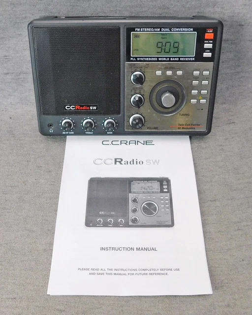 C. CRANE CC SW AM/FM SW Portable Shortwave Radio RP-2100 Clean Working ...