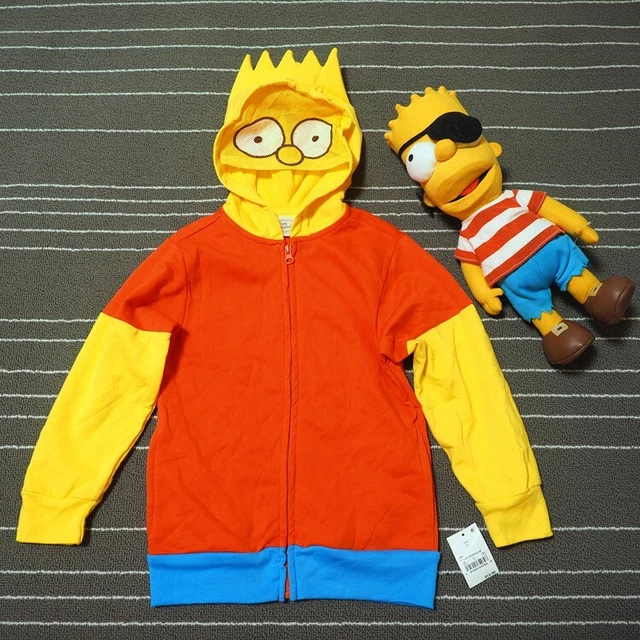 THE SIMPSONS BART Simpson Kid's Boy Girl Teen Unisex Child Costume Zip ...