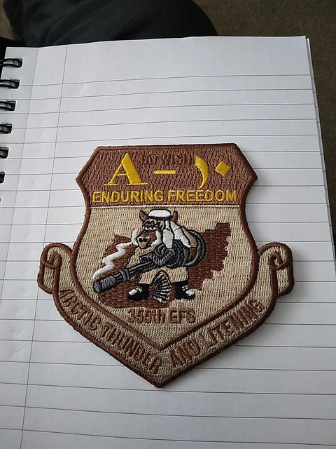 A-10 WARTHOG PATCH 355th EFS Operation Enduring Freedom £9.99 - PicClick UK