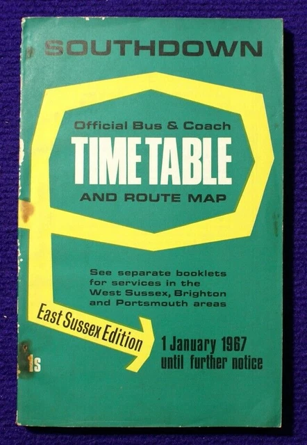 SOUTHDOWN BUS COACH Transport Timetable Route Map East Sussex Edition 1 ...
