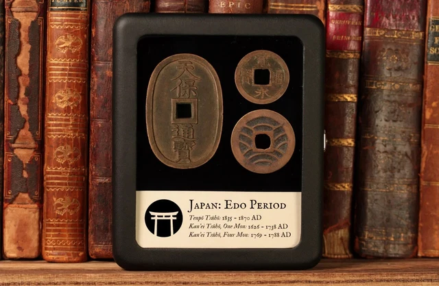 THREE JAPANESE COINS From the Edo Period (Samurai Era) - Genuine Set of ...