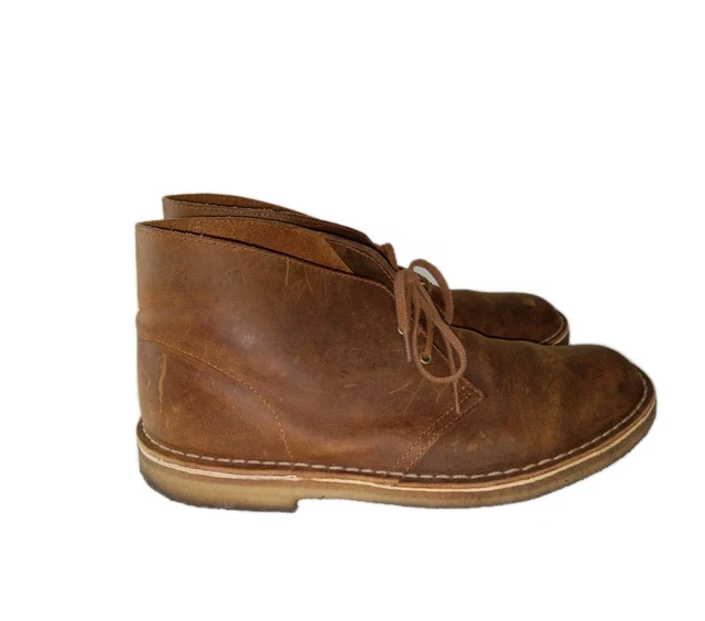 CLARKS COLLECTION MENS Size 9M Brown Leather Classic Desert Chukka ...