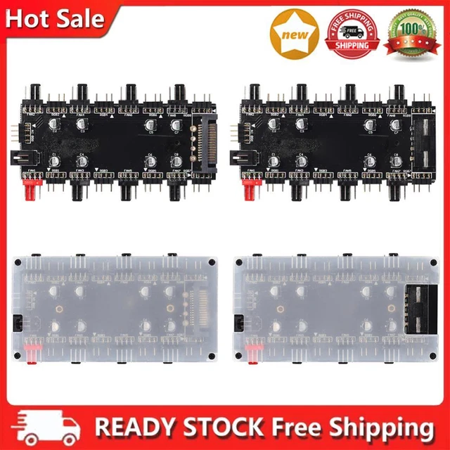 5V/3 PIN ARGB 4 Pin Fan PWM HUB 1 To 8 Multi Way Splitter for PC ...