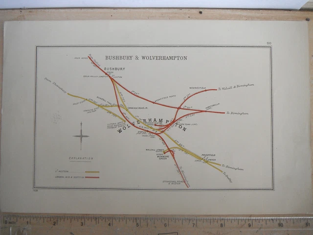 BUSHBURY WOLVERHAMPTON WEDNESFIELD Portobello Bilston Monmore Railway ...
