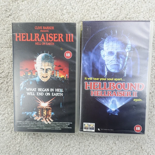 HELLRAISER 2 3 Hellbound Hell on Earth VHS Tape Bundle Horror Halloween ...