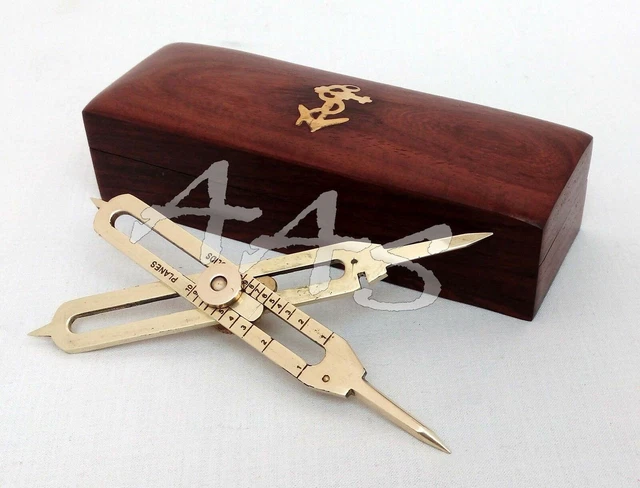 BRASS ANTIQUE DRAFTING Tool Proportional Divider Scientific Drawing ...