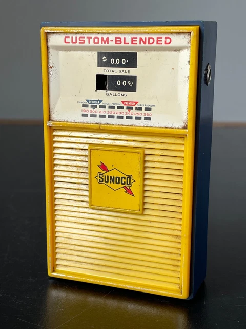 VINTAGE SUNOCO TRANSISTOR Radio Gas Pump oil station AM Hong Kong 668 ...