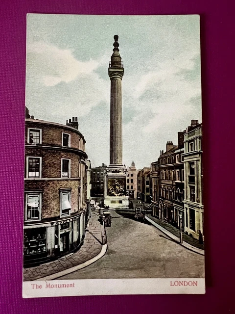 VINTAGE POSTCARD, THE Monument, Pudding Lane, London: The Woodbury ...