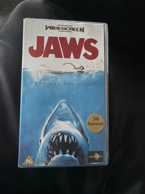 JAWS ORIGINAL WIDESCREEN version Universal 1975. Vhs. 20th Anniversary ...