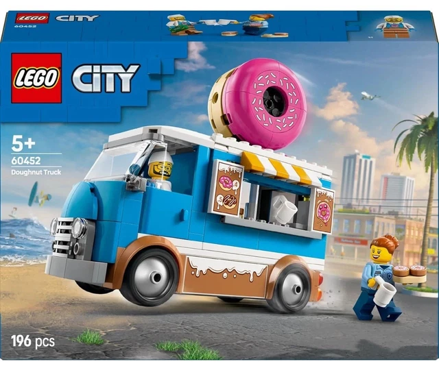 LEGO CITY DONUT Truck Toy with 2 Minifigures 5+ | 60452 £15.05 ...