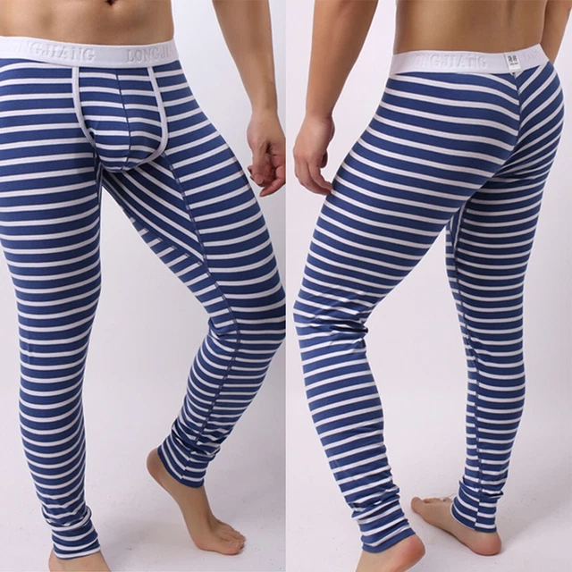 LEGGINGS THERMIQUES CONFORTABLES et serrés pour hommes en coton Johns longs sou EUR 15,35 ...