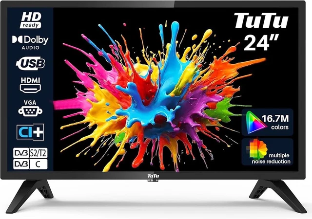 TÉLÉVISEUR 60CM TuTu TV 24 Pouces (60 cm) LED HD télé écran salon ...