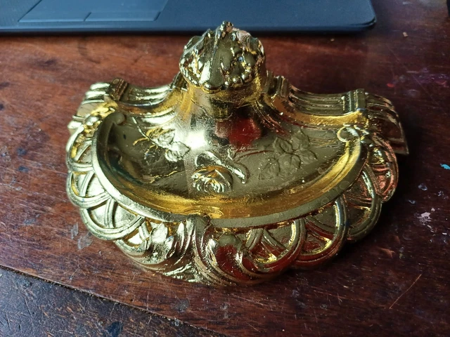 ANCIEN ENCRIER ART Nouveau DORER A L OR FIN SUPERBE EUR 60,00 - PicClick FR