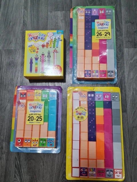 NUMBERBLOCKS, 1-10 16-20, 20-25, 26-29 Number Block bundle Magazines ...