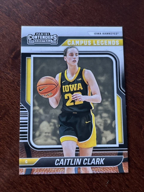CARTE PANINI CONTENDERS Campus Legends Basketball Caitlin Clark 2024 # ...