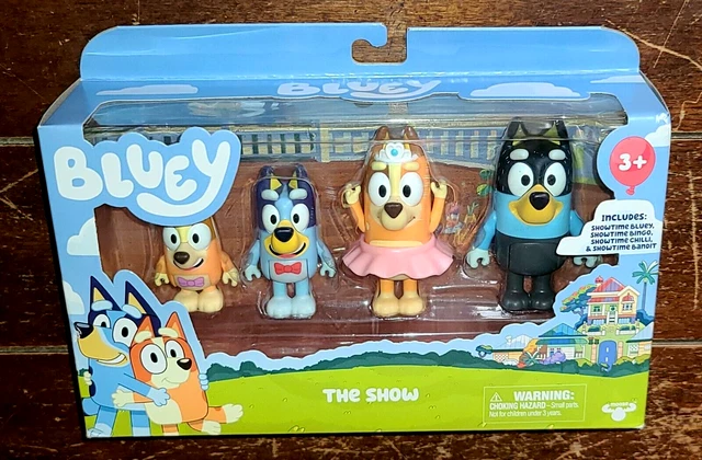 BLUEY THE SHOW: Bingo, Bluey, Chilli, Bandit Showtime Figuren! (2018 ...