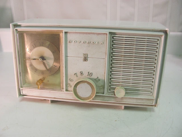 VINTAGE MOTOROLA TUBE Radio Time Clock Model AC4BH £23.62 - PicClick UK