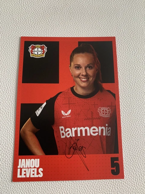 AUTOGRAMMKARTE VON JANOU Levels Bayer 04 Leverkusen 2024/2025 24/25 EUR ...