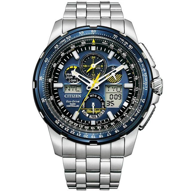 CITIZEN PROMASTER SKY JY8058-50L Blue Angels Model Eco-Drive Radio ...